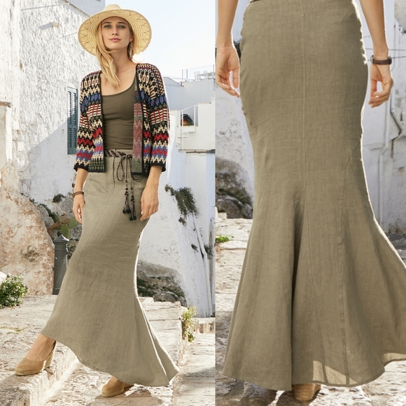Peruvian Connection | Skirts | Peruvian Connection Linen Skirt | Poshmark